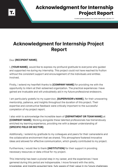 Free Internship Report Templates To Edit Online And Print
