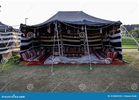 Traditional Arab Khaima Camping Tent Of Traditional Style Of Arab Editorial Photography Image