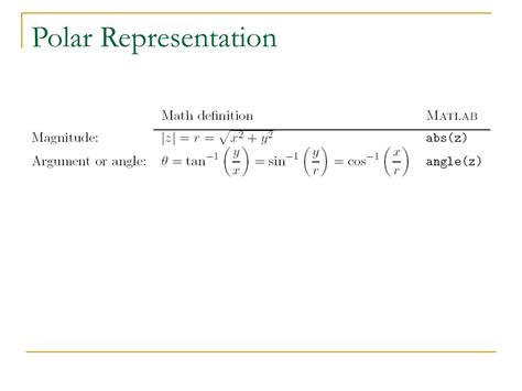 ppt matlab trigonometry complex numbers and array operations