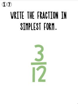 Fractions In Simplest Form Boom Cards And Task Cards TPT