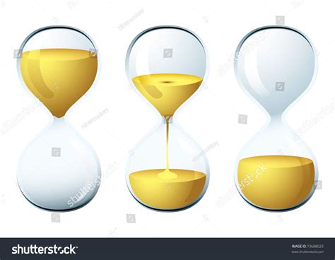 Glass Egg Timer Sand Trickling Perfect Stock Vector Royalty Free