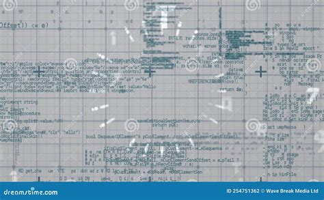 Animation Of Numbers And Alphabets On Data Processing Over Digital