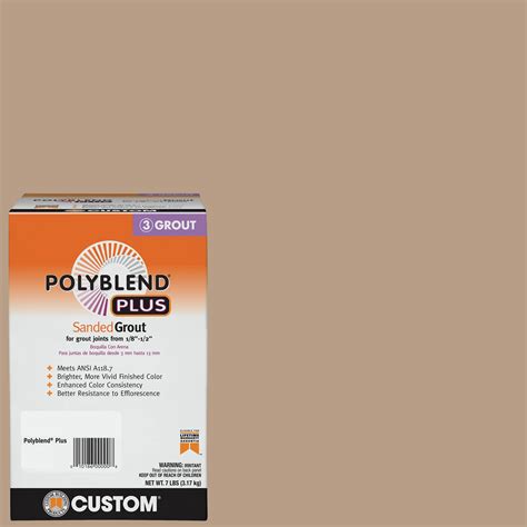 Custom Building Prod Polyblend Plus Sanded Grout Haystack 7 Lb