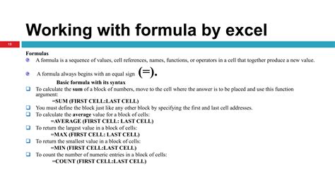 introduction to micro soft training ms excel ppt