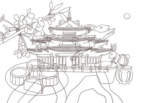 国潮风中秋图栩栩小浪 站酷zcool