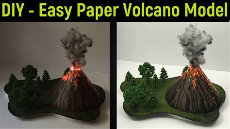 Volcano Model Volcano Project Volcano Diorama Paper Volcano Model Volcanoes Diyas