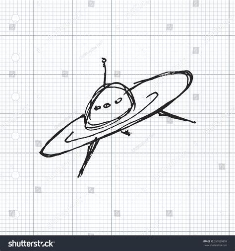 Hand Drawn Cartoon Style Spaceship Design Stock Vector Royalty Free 357039899 Shutterstock