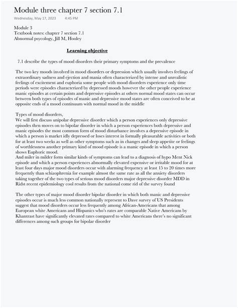 Module Three Chapter 7 Section 71 Module 3 Textbook Notes Chapter 7