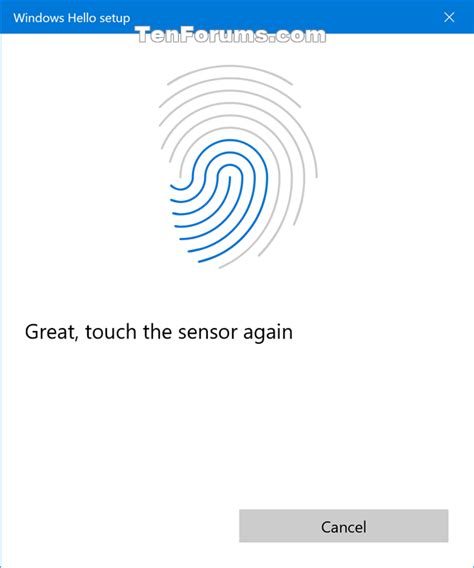 Add Or Remove Fingerprint For Account In Windows 10 Tutorials