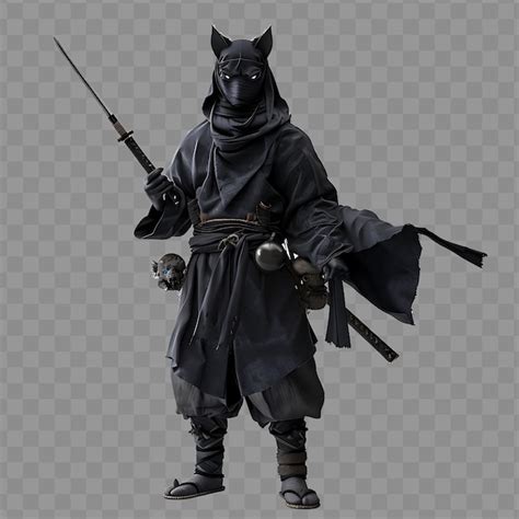 Premium Psd Elderly Ninja Mythological Trickster With Agile Form Cloak O Character Design Game