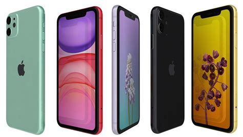 Apple Iphone 11 All Colors 3d Model