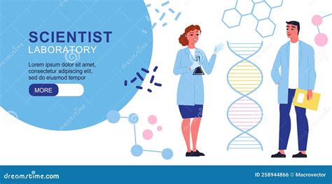 Scientist Laboratory Banner Stock Vector Illustration Of Group Doctor 258944866