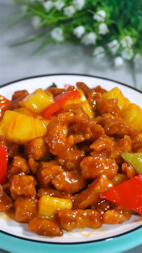 菠萝咕咾肉原来做法这么简单 哔哩哔哩