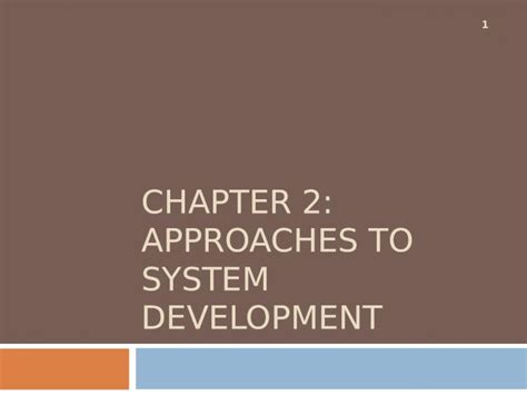 Ppt Chapter 2 System Development Approaches Dokumen Tips