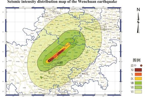 Intensity Distribution Map Of The Wenchuan Earthquake Announced By The