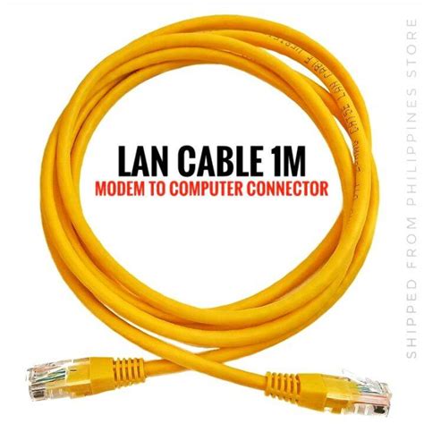 Yellow Lan Cable M Modem To Laptop Pc Connector Ethernet Cable Lazada Ph