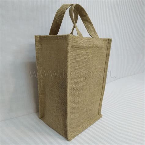 Сумка из джута на 4 бутылки 15х35х15 СД006 493 купить оптом в Москве ...