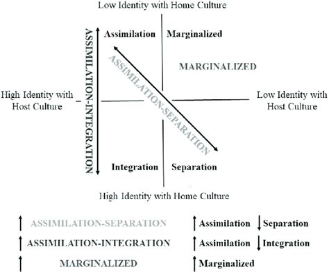 Acculturation Factors Projected Onto Berrys Model Of Acculturation In Download Scientific