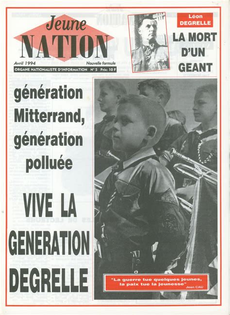 Jeune Nation Nouvelle Formule Avril 1994 N°5 Jeune Nation