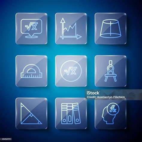 삼각형의 각도 이등분선 Office 폴더 함수 수학 기호 기하학적 도형 제곱근 X 글리프 각도기 및 그리기 나침반 아이콘을