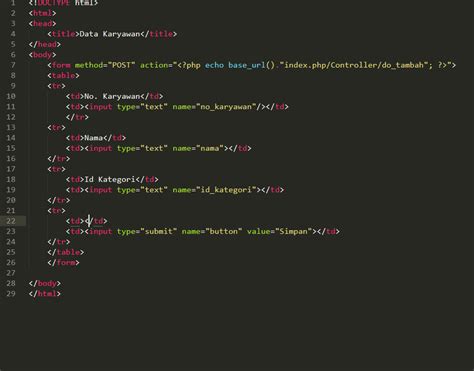 Membuat Tabel Crud Dengan Codeigniter