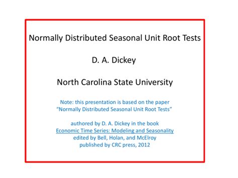 Slide 1 Ncsu Statistics North Carolina State University
