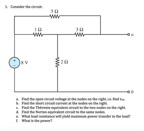 Solved Consider The Circuit A Find The Open Circuit Vol Chegg Com