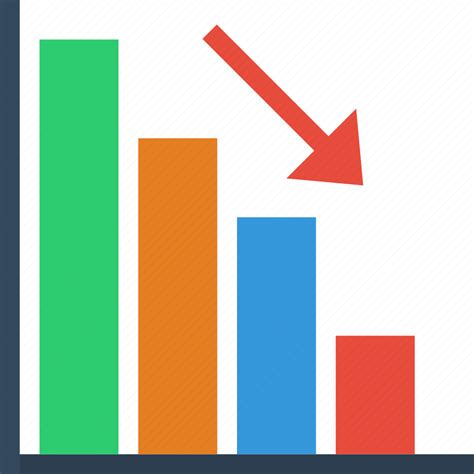 Bar Chart Down Decrease Arrow Report Analystic Icon Download On