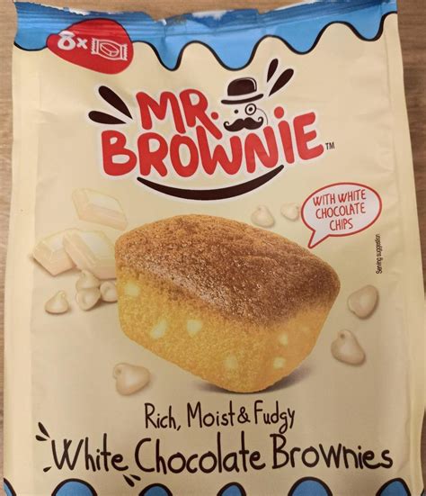 Rich Moist And Fudgy White Chocolate Brownies Mr Brownie Kalorie Kj