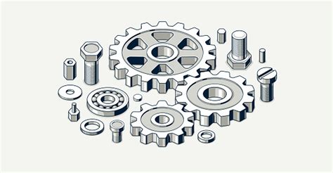 발명 혁신 및 개발 개념 기어 및 톱니 구성 등각 투영 3d 벡터 일러스트 레이 션 기술 테마 기계 및 엔진 제작 3차원 형태에 대한 스톡 벡터 아트 및 기타 이미지