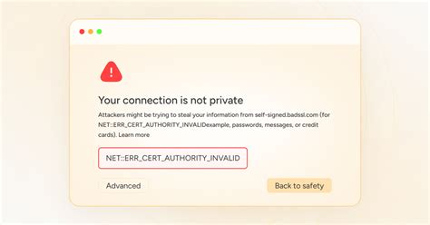 how to fix net err cert authority invalid error