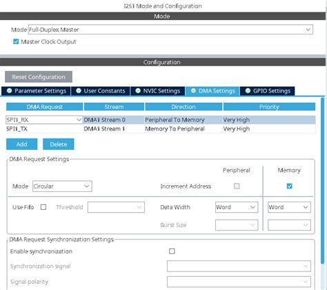 Solved How To Properly Set Up Stm32h7 I2s As Master To In Stmicroelectronics Community