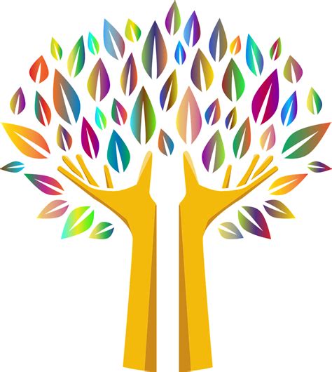Download Hand Tree Rainbow Royalty Free Vector Graphic Pixabay