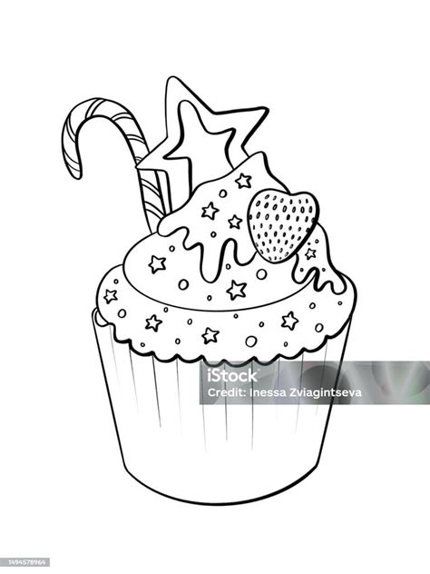 등고선 그림 만화 스타일 음식 딸기와 장식 디자인 요소 색칠 공부 스티커 표지 로고 인쇄 개체 그룹에 대한 스톡 벡터 아트 및