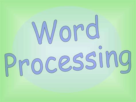 Word Processing Slides PPT Computing Technology Computing