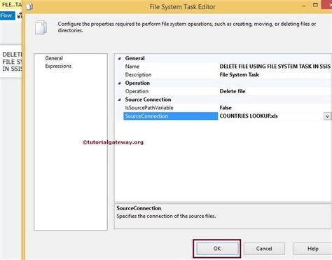 Delete File Using File System Task In Ssis