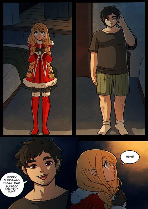 Rule 34 2021 Blonde Hair Christmas Outfit Comic Elf Female Freckles