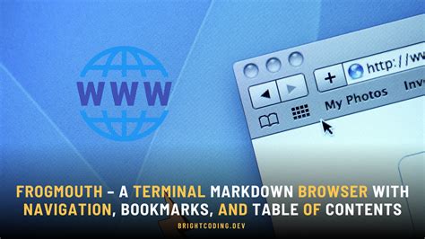 Frogmouth A Terminal Markdown Browser With Navigation Bookmarks And Table Of Contents