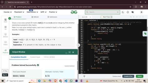 Day38 Gfg160challenge Java Datastructures Binarysearch Awanish