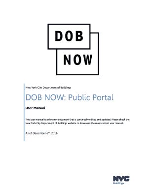 Fillable Online DOB NOW User Manual Fax Email Print PdfFiller