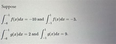 Solved Suppose 6 1f X Dx 10 And Chegg Com