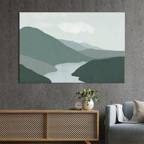 ᐉ Настінний декор Гірська річка в стилі мінімалізму 120x80 см 1964 1 • Краща ціна в Києві