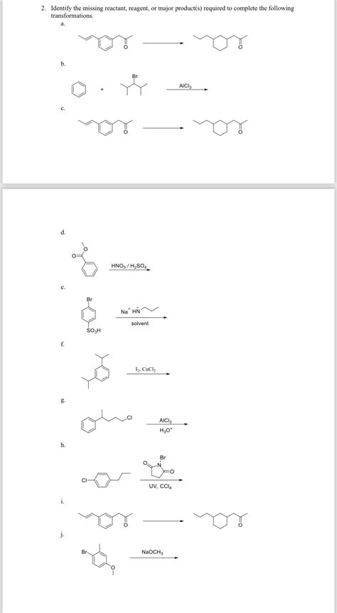 Solved Identify The Missing Reactant Reagent Or Major Chegg Com