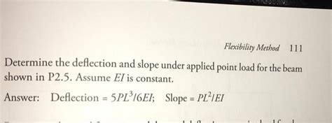 Flexibility Method 111 Determine The Deflection And