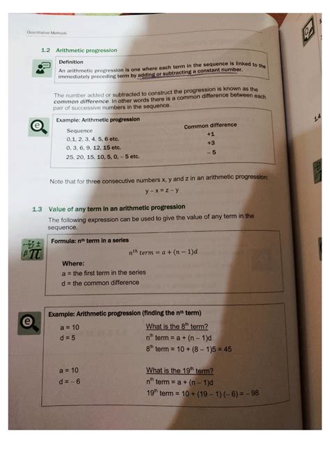 solution mathematical progression with examples and pratice question