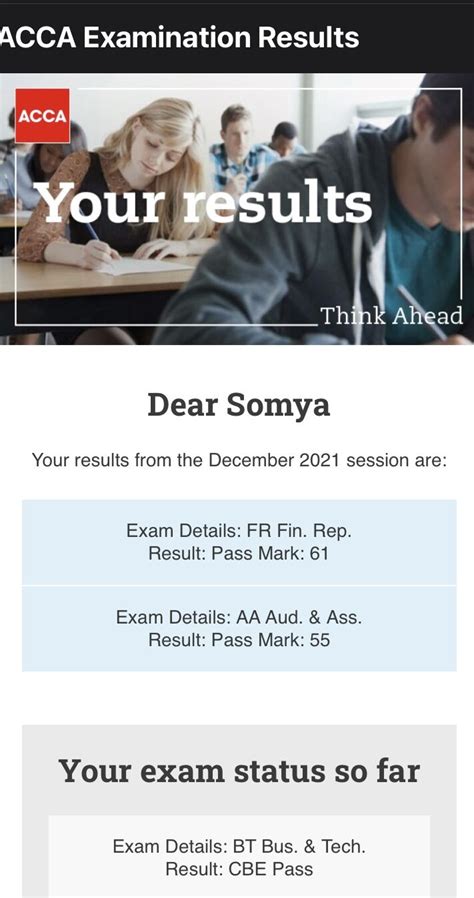 Somya Gupta On Linkedin Results Acca Accaglobal Grateful 32 Comments