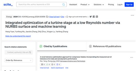 Integrated Optimization Of A Turbine Stage At A Low Reynolds Number Via Nurbs Surface And