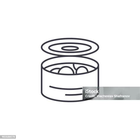 주석으로 입힌된 음식 선형 아이콘 개념입니다 통조림 식품 라인 벡터 기호 상징 그림 수프에 대한 스톡 벡터 아트 및 기타 이미지 수프 캔 0명 Istock