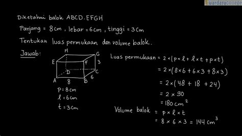 Rumus Volume Balok Dan Contoh Soal Berbagai Contoh