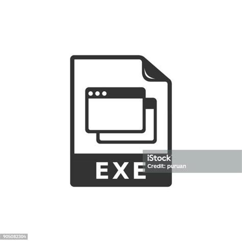 Bw Icon Executable File Format Stock Illustration Download Image Now Black And White Clip